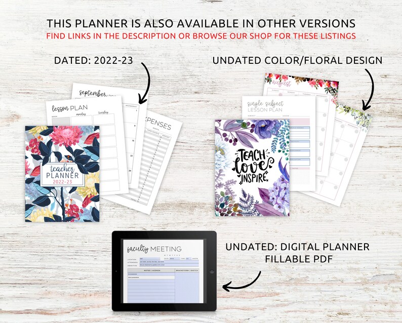 Teacher Planner Printable Lesson Planner Teaching Planner - Etsy