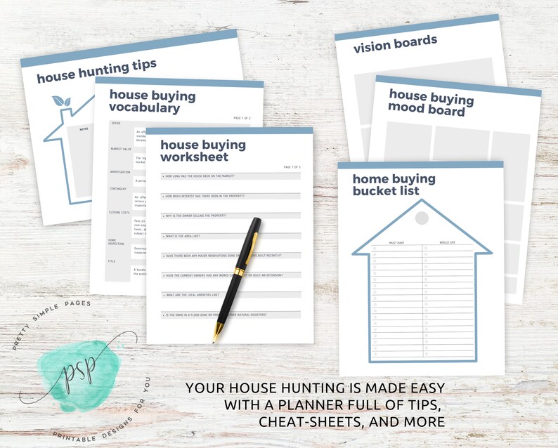 Editable Home Buying Planner, House Hunting Checklist, Home Buying ...