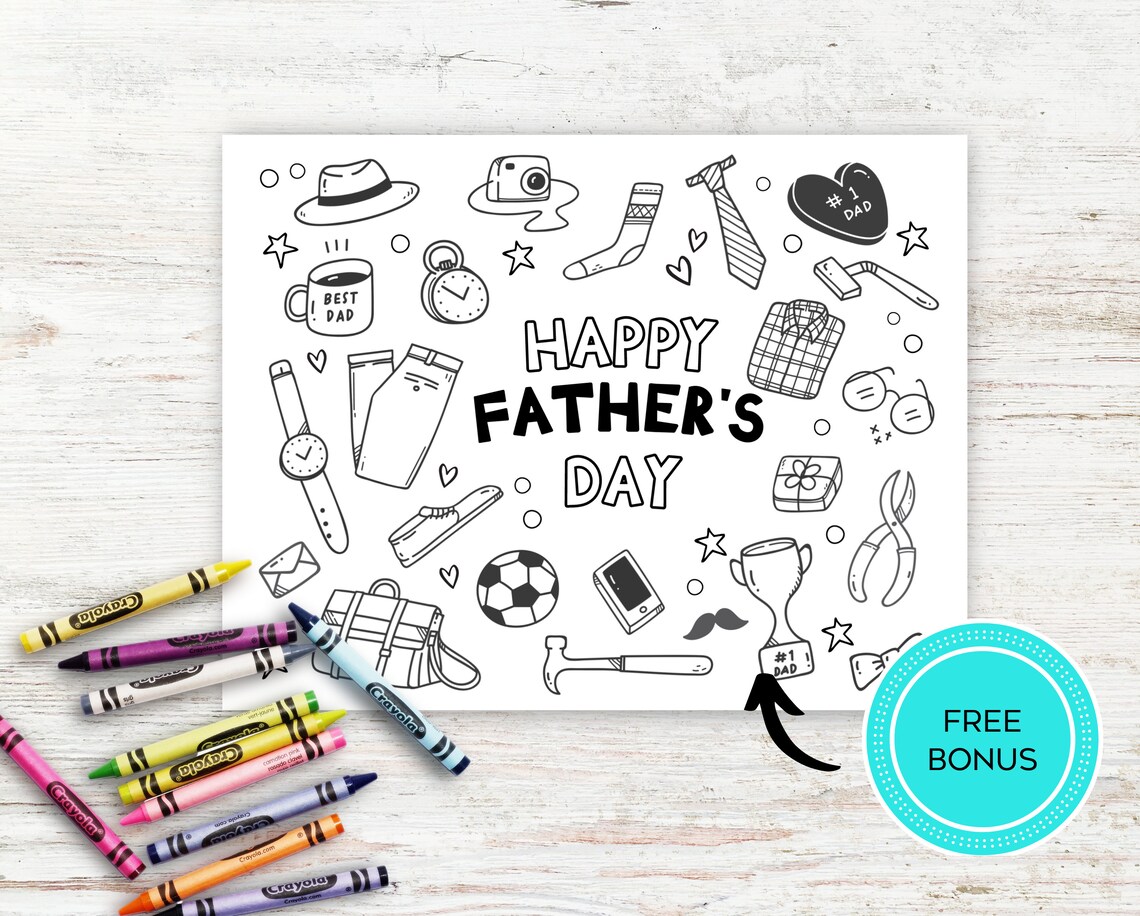 All About My Dad Printable Father's Day Coloring Page | Etsy UK