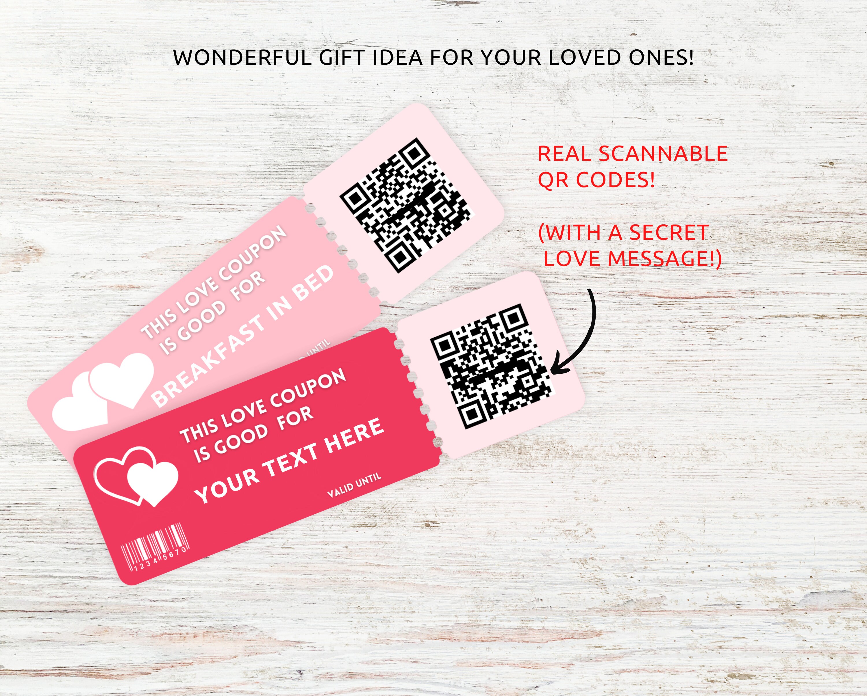 Editable Love Coupons, Valentine's Day Coupon, Printable Coupon ...