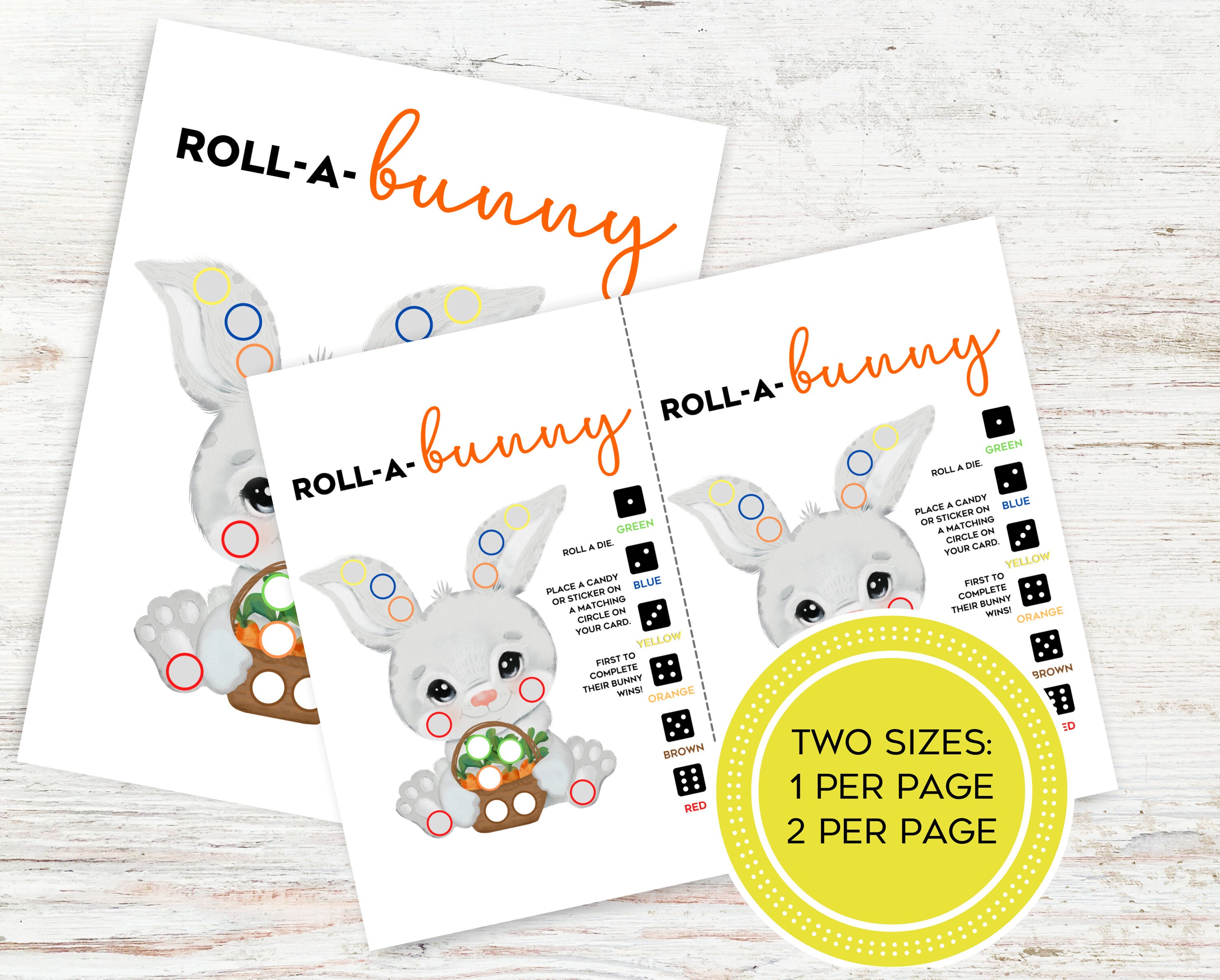 Roll A Bunny Game, Easter Games for Kids, Easter Games Printable ...