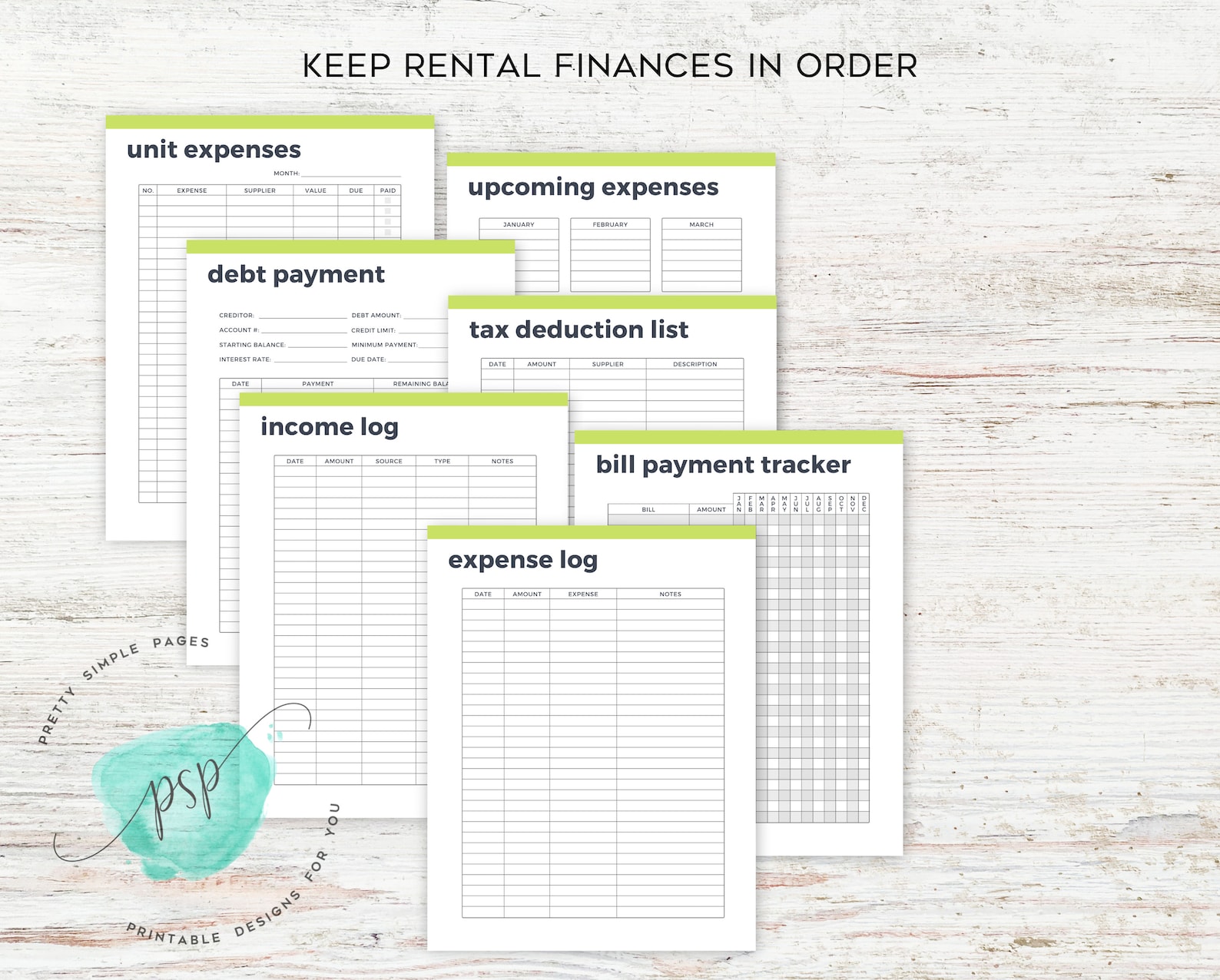 Rental Property Management Planner Printable Rental Property - Etsy