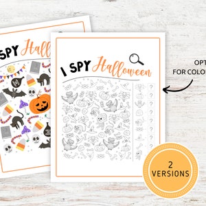 I Spy Halloween, Halloween Coloring Page, Halloween Activities for Kids ...
