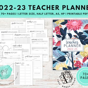 Teacher Planner 2022-2023 Printable Lesson Planner Teaching - Etsy