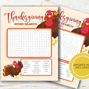 Printable Thanksgiving Activity Bundle, Thanksgiving Games for Kids ...