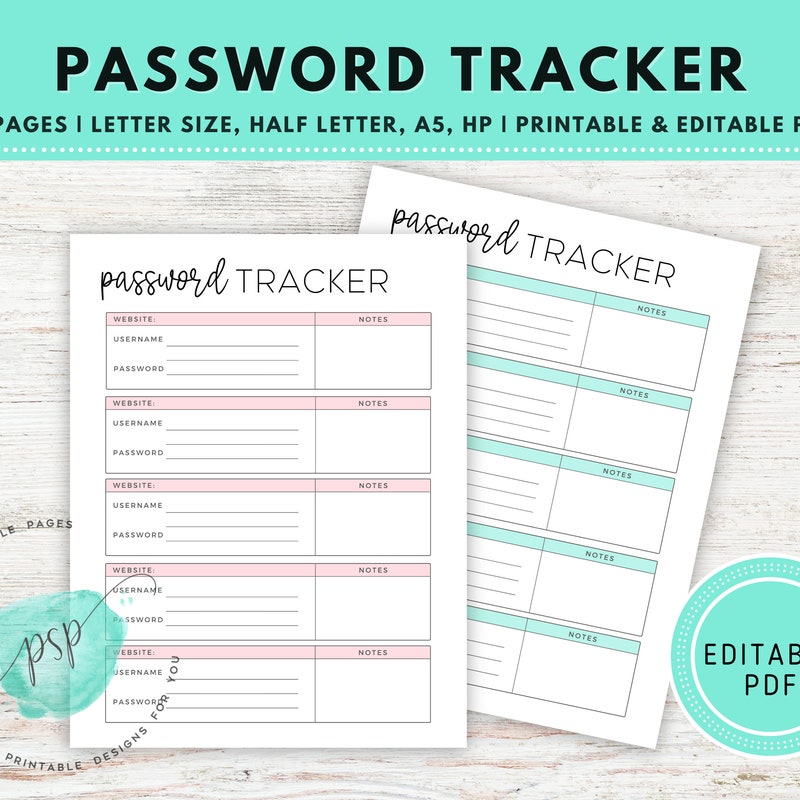 Password Journal - Etsy