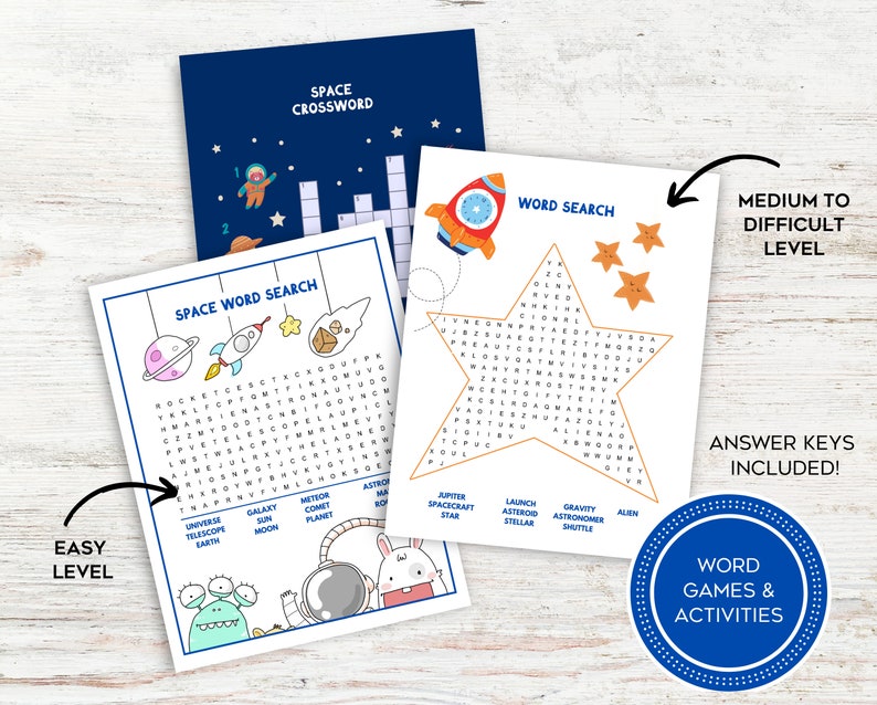 Space Activities for Kids Outer Space Coloring Pages Space - Etsy