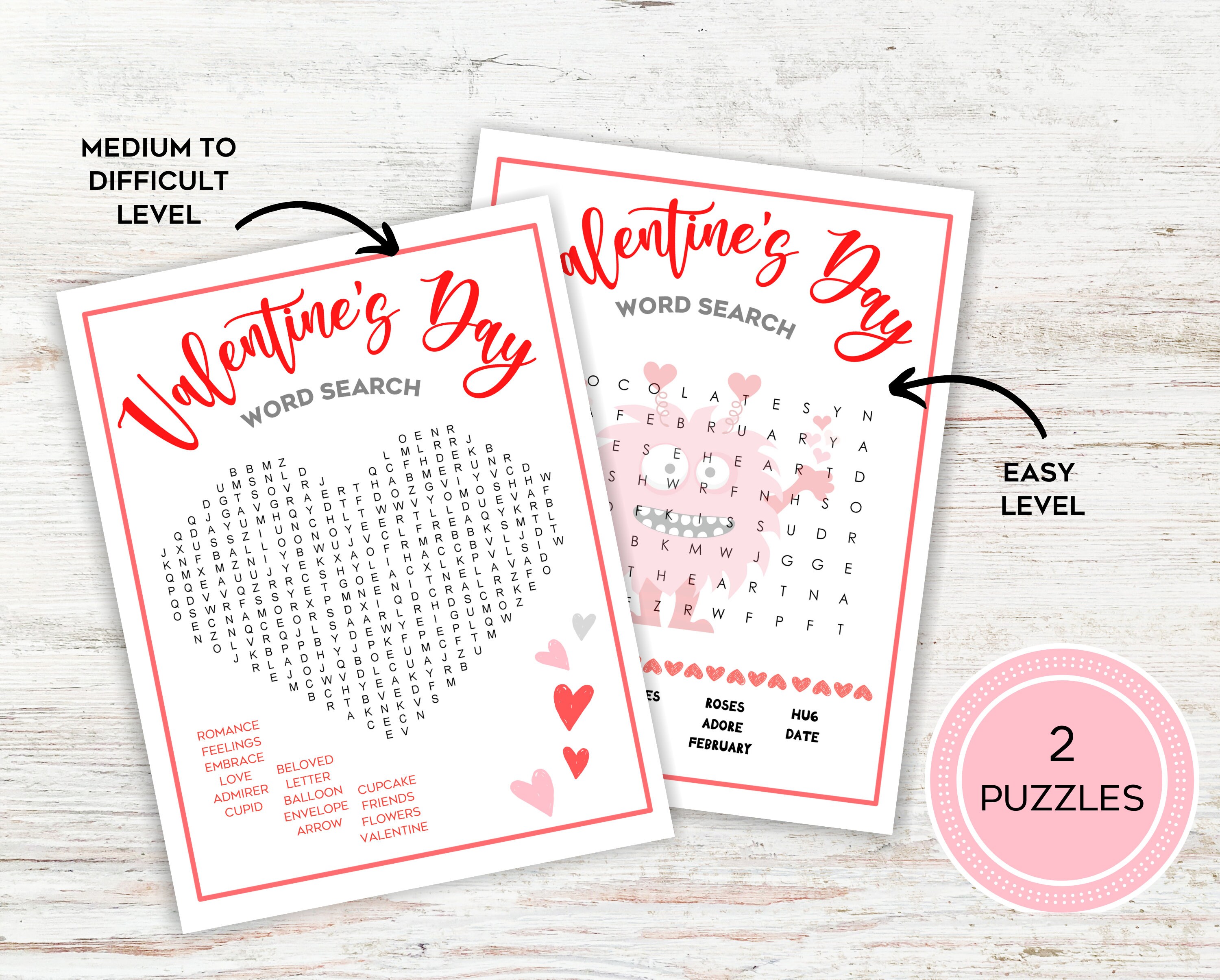 Valentine's Day Word Search, Valentine's Activities Printable ...