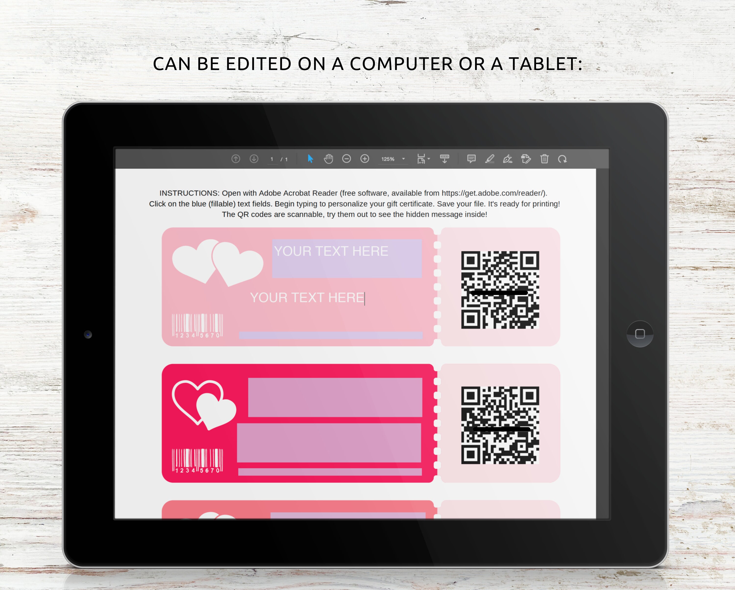 Editable Love Coupons, Valentine's Day Coupon, Printable Coupon ...