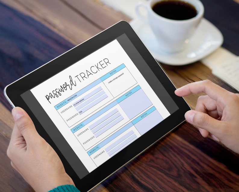 Editable Fillable Password Tracker Password Log Password | Etsy Canada