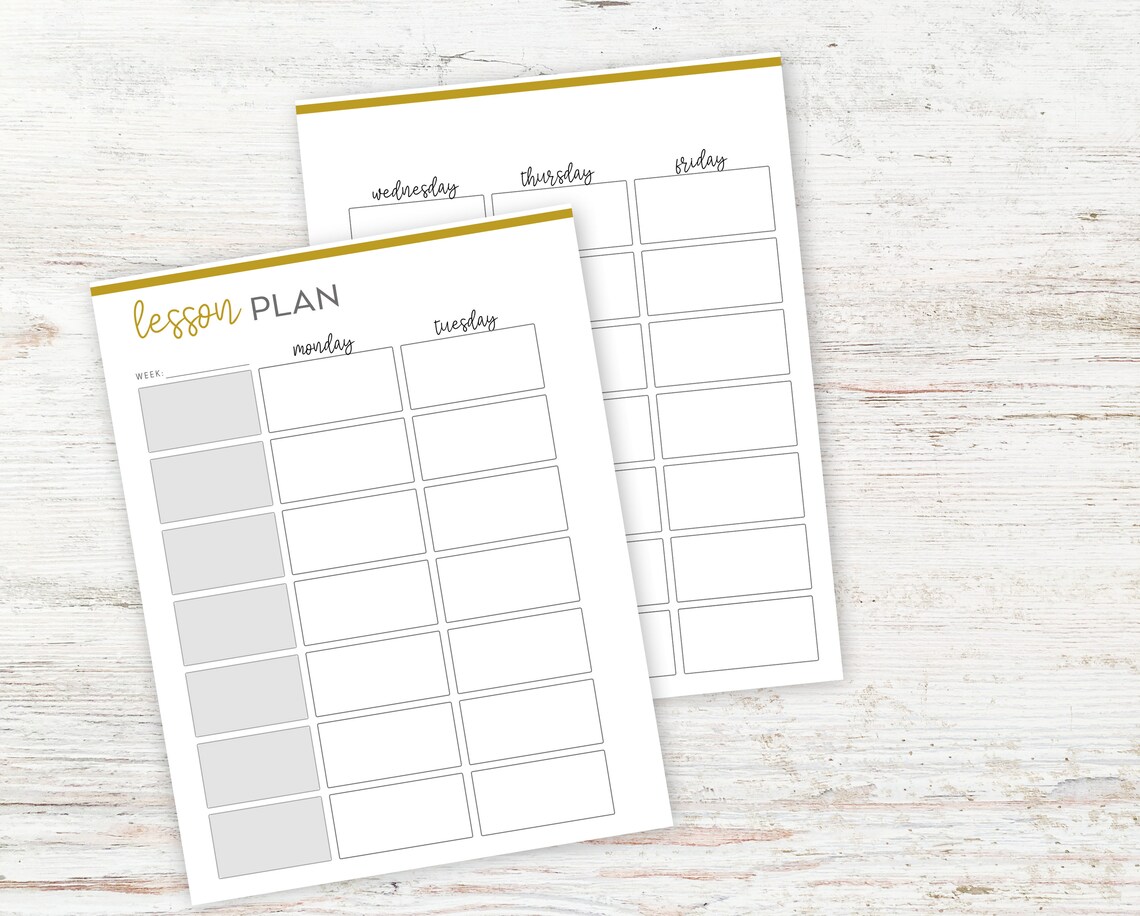 Editable Lesson Plan Fillable Pdf Editable Lesson Planner Teaching