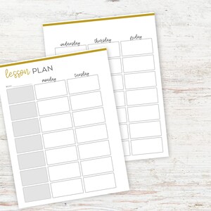 Editable Lesson Plan Fillable PDF, Editable Lesson Planner, Teaching ...