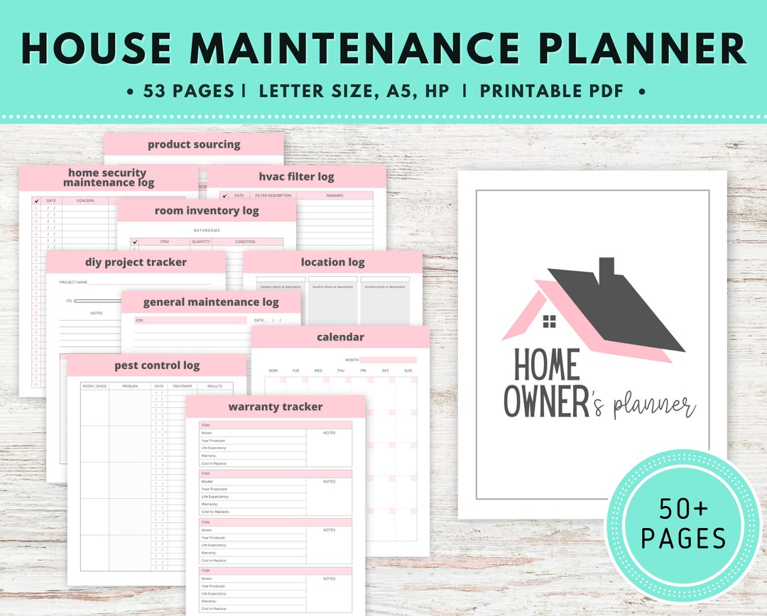 Ultimate Home Maintenance Planner, Home Maintenance Checklist, Home ...
