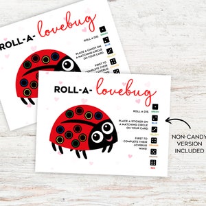 Roll A Lovebug Game, Love Bug Dice Game, Printable Valentine's Game ...