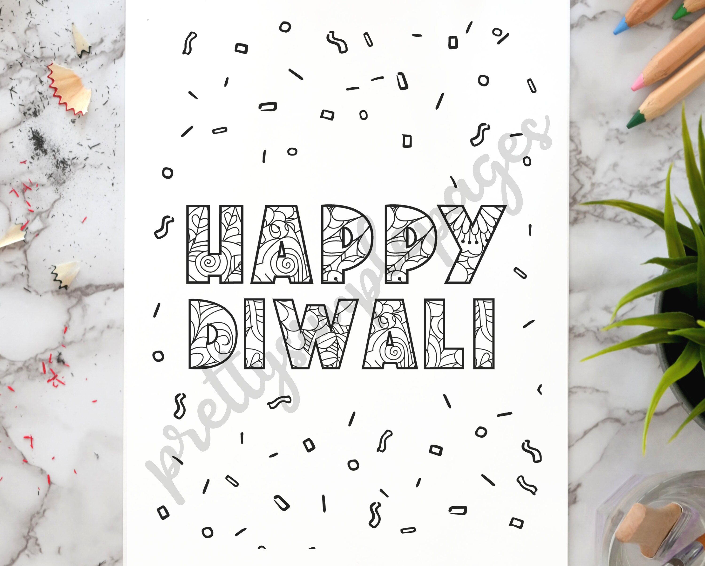Diwali Coloring Pages, Diwali Gift for Kids, Diwali Craft, Diwali ...