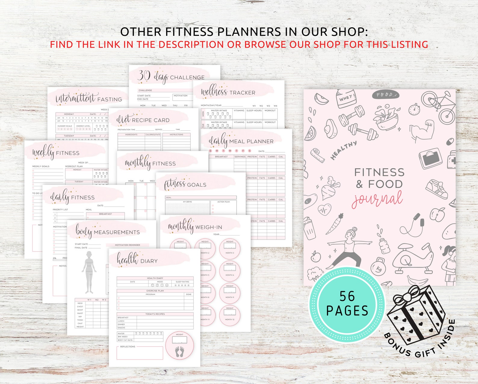 Running Log Tracker, Printable Jogging and Workout Planner, Exercise ...