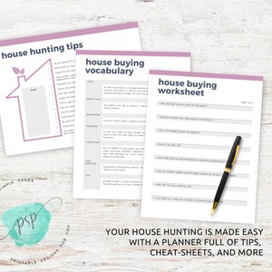 Home Buying Planner, House Hunting Checklist, Home Buying Guide, Home ...