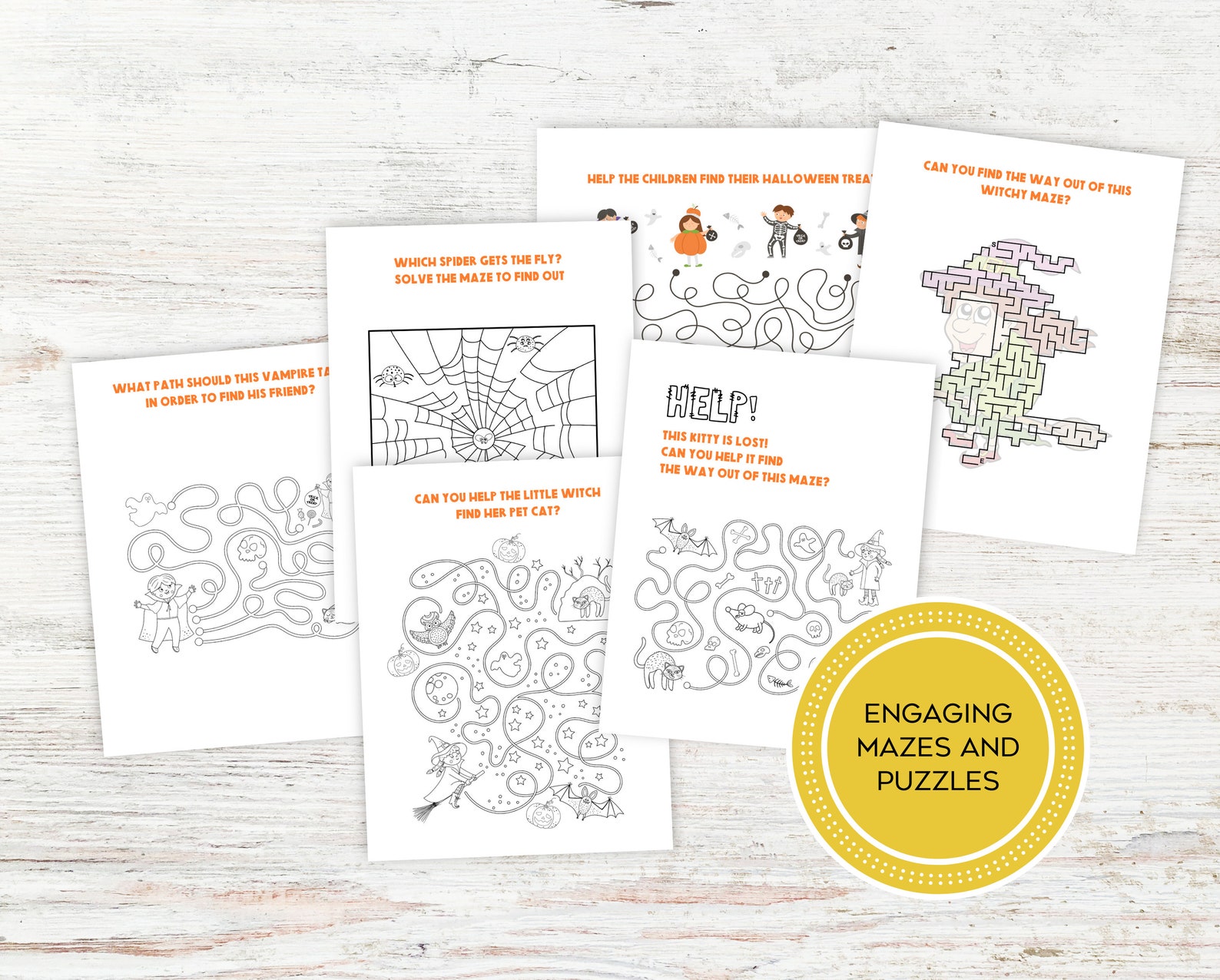 Halloween Games Activities Printable Halloween Coloring | Etsy