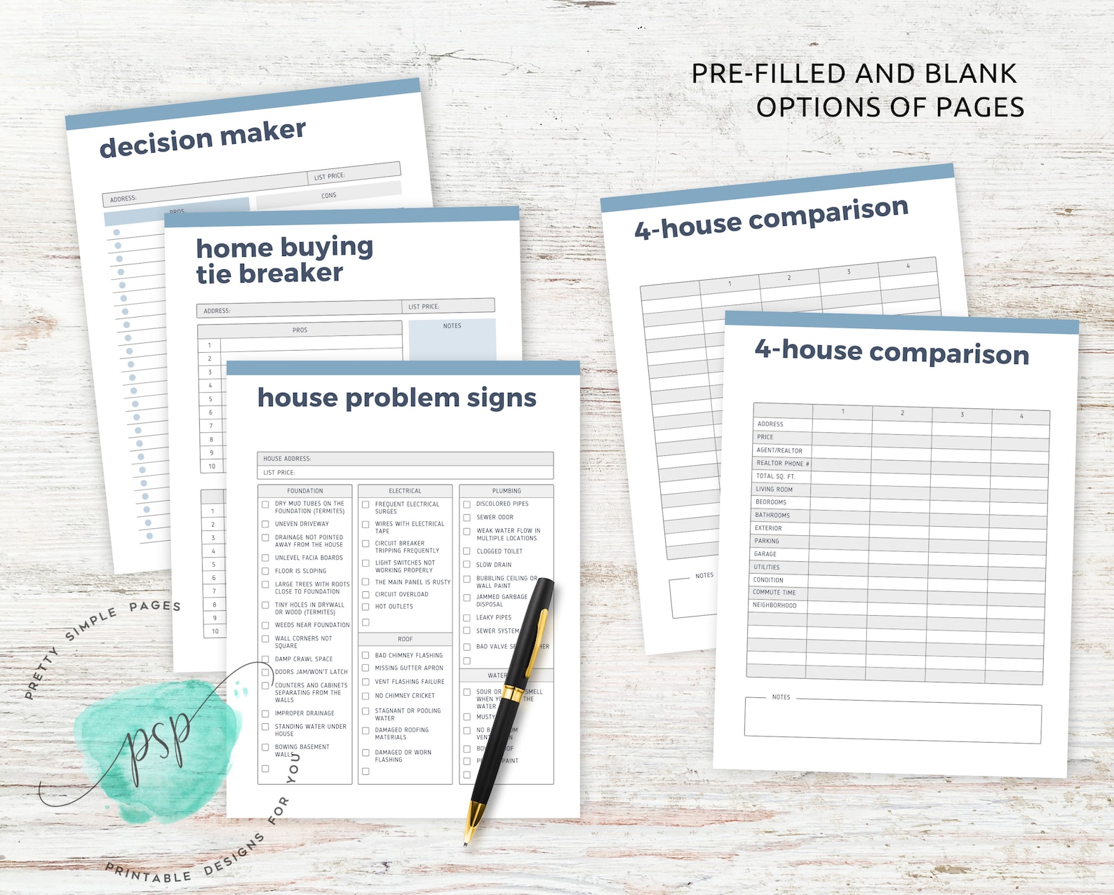 Editable Home Buying Planner, House Hunting Checklist, Home Buying ...