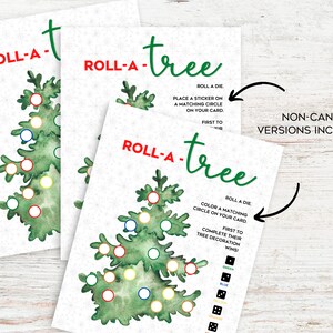 Holiday Dice Game Bundle, Roll A Tree Christmas Game, Roll A Snowman ...