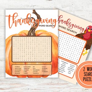 Printable Thanksgiving Activity Bundle, Thanksgiving Games for Kids ...