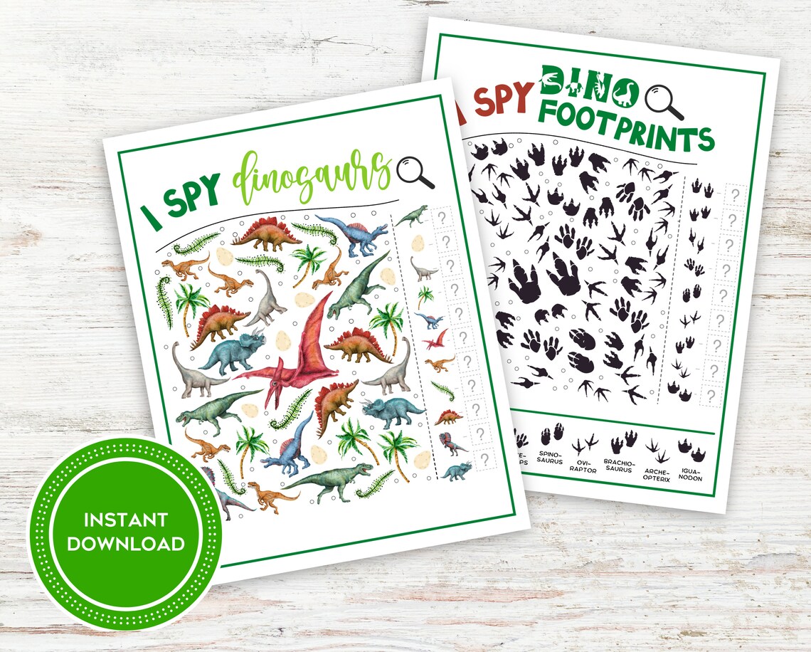 I Spy Dinosaurs Dinosaur Activities for Kids I Spy Games - Etsy