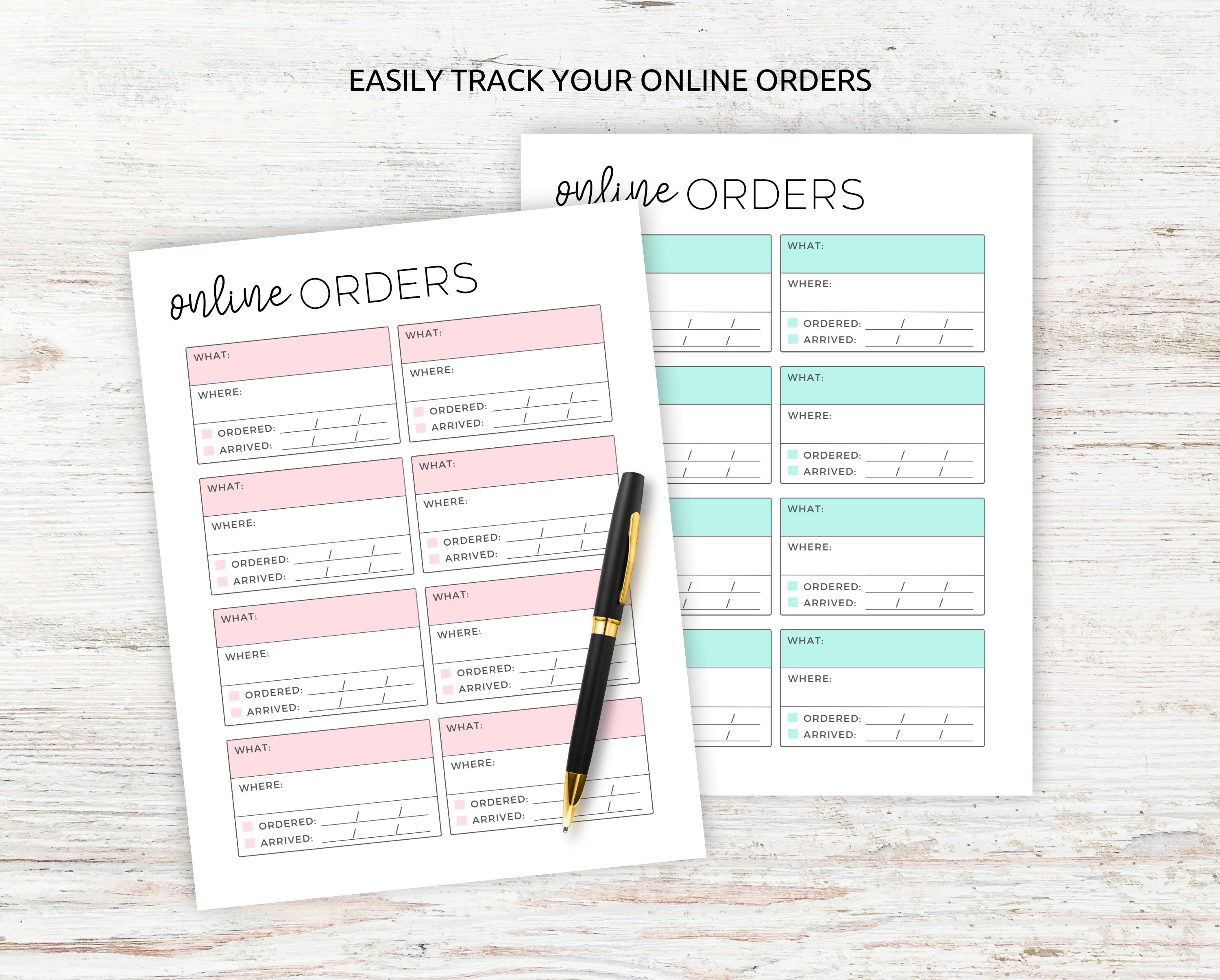 Editable Fillable Online Order Tracker, Online Shopping Tracker ...