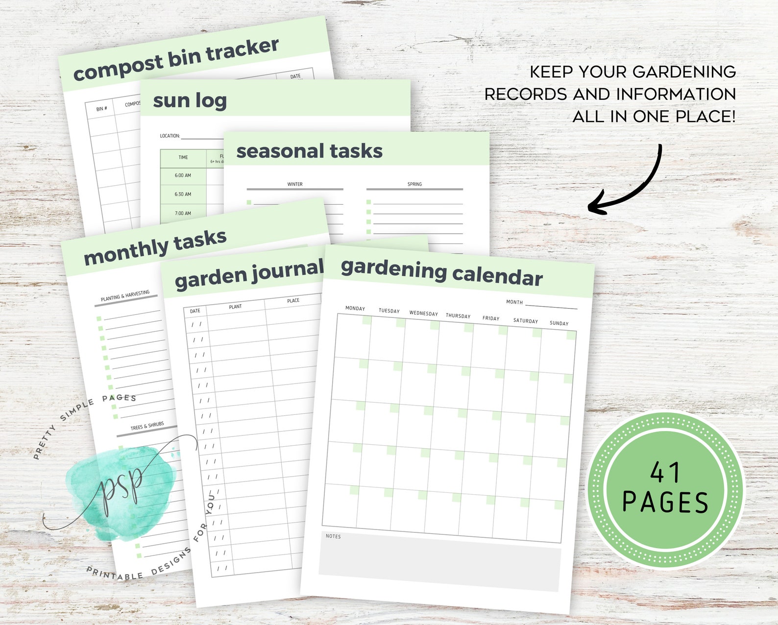 Garden Planner Printable, Gardening Log, Garden Journal, Gardening ...