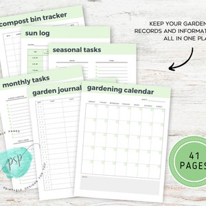 Garden Planner Printable, Gardening Log, Garden Journal, Gardening ...