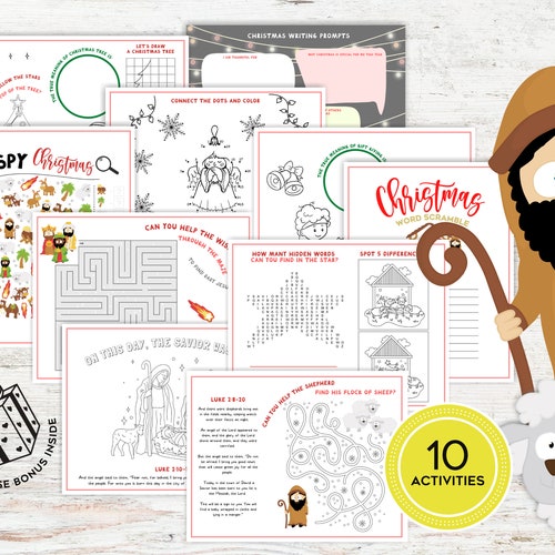 Nativity Activities for Kids Nativity Games Nativity - Etsy