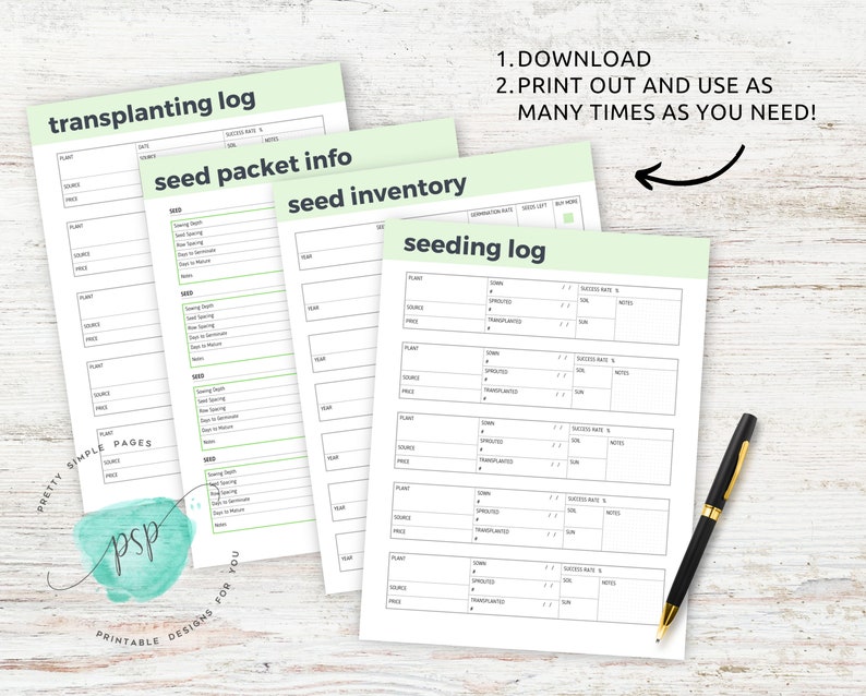 Garden Planner Printable Gardening Log Garden Journal - Etsy