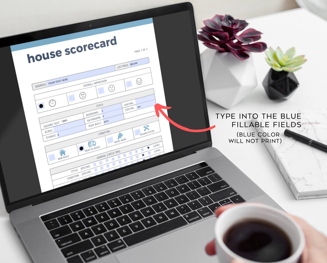 Editable House Hunting Checklist Scorecard House Hunting | Etsy