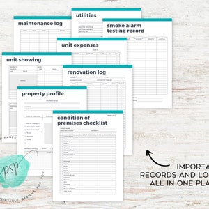 Rental Property Management Planner, Editable Rental Property Planner ...