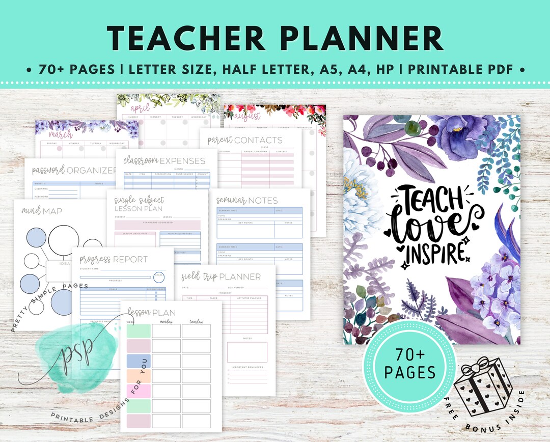Teacher Planner Printable, Lesson Planner, Teaching Planner, Lesson ...