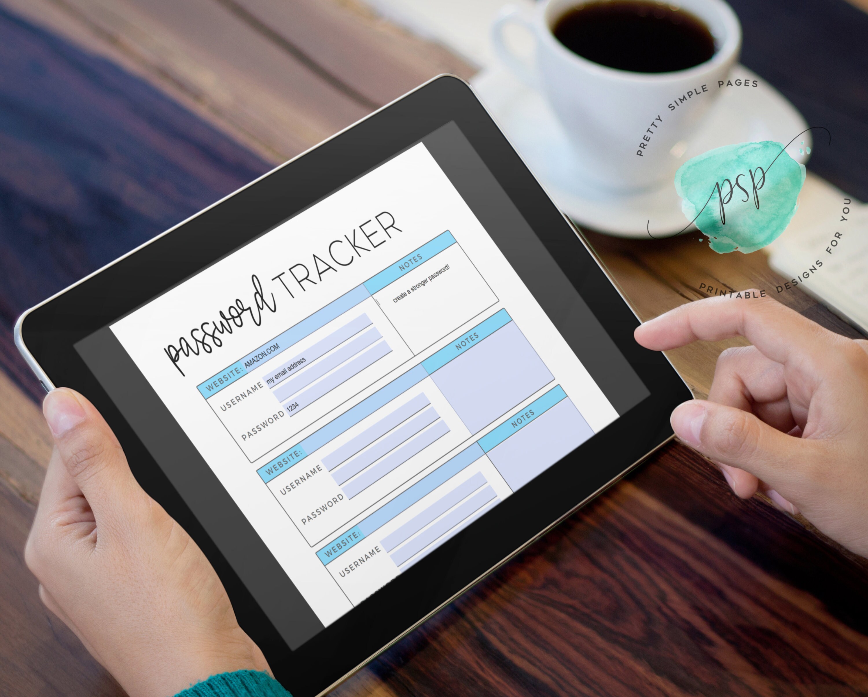 Editable Fillable Password Tracker, Password Log, Password Organizer ...