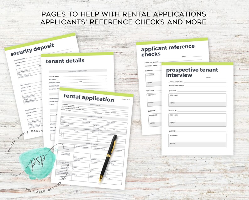 Rental Property Management Planner, Printable Rental Property Planner ...