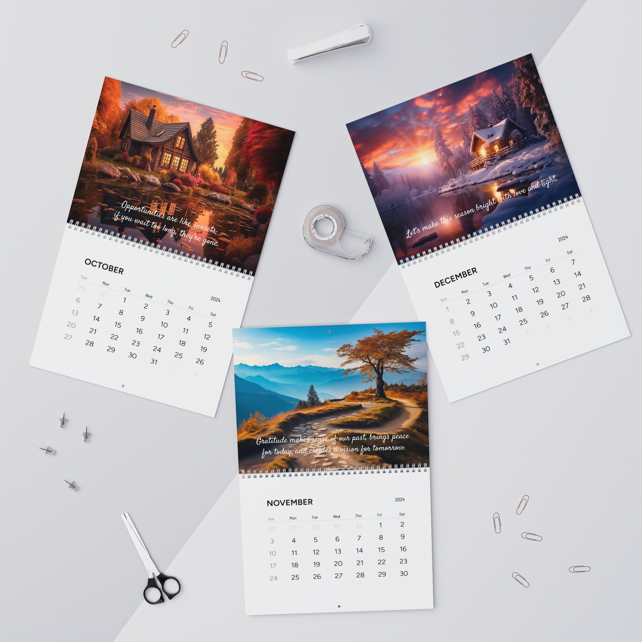 2024 Inspirational Quotes Wall Calendar - Etsy