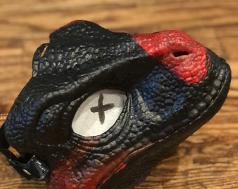 Red Dino Mask - Etsy