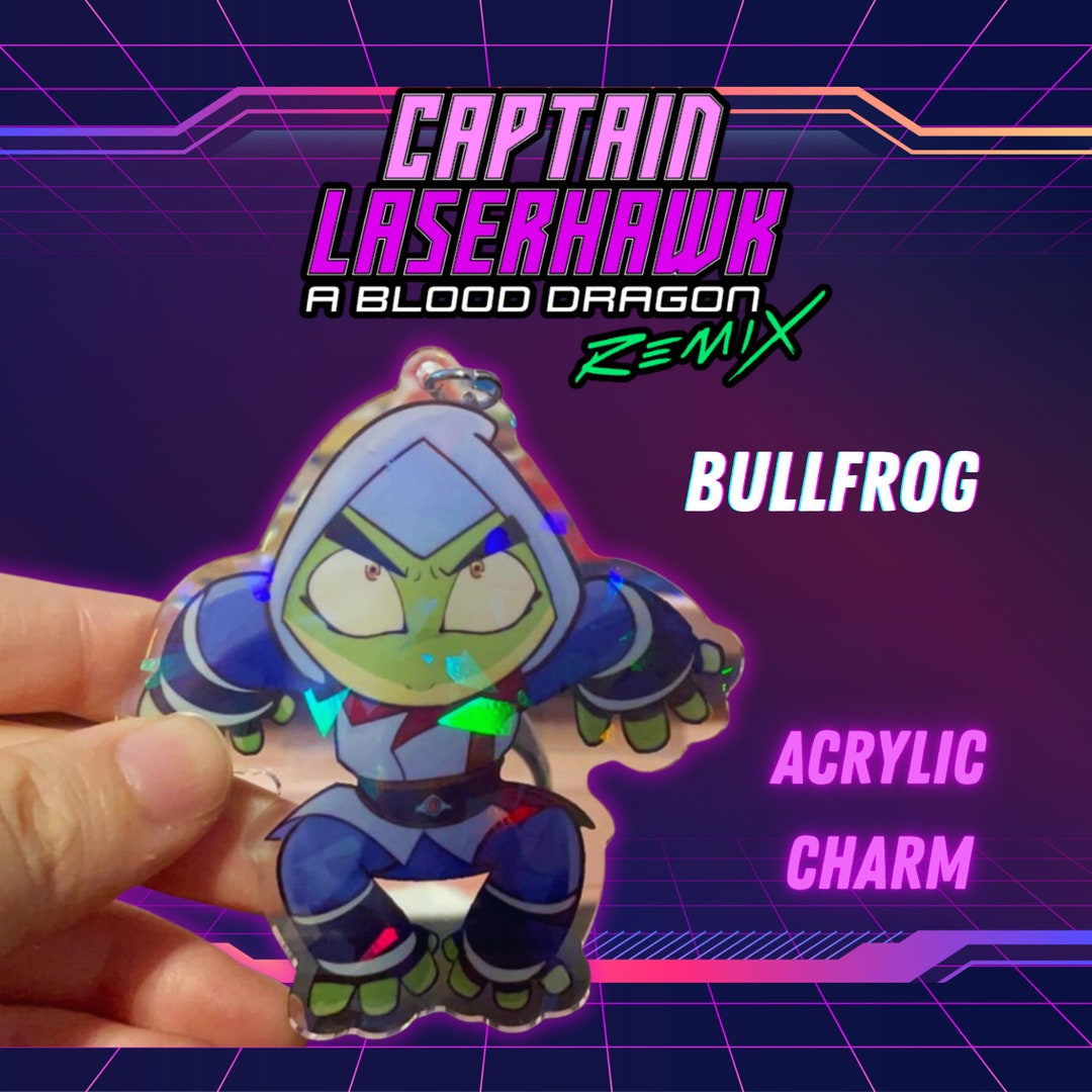 CAPTAIN LASERHAWK Bullfrog 3 Acrylic Charm - Etsy UK
