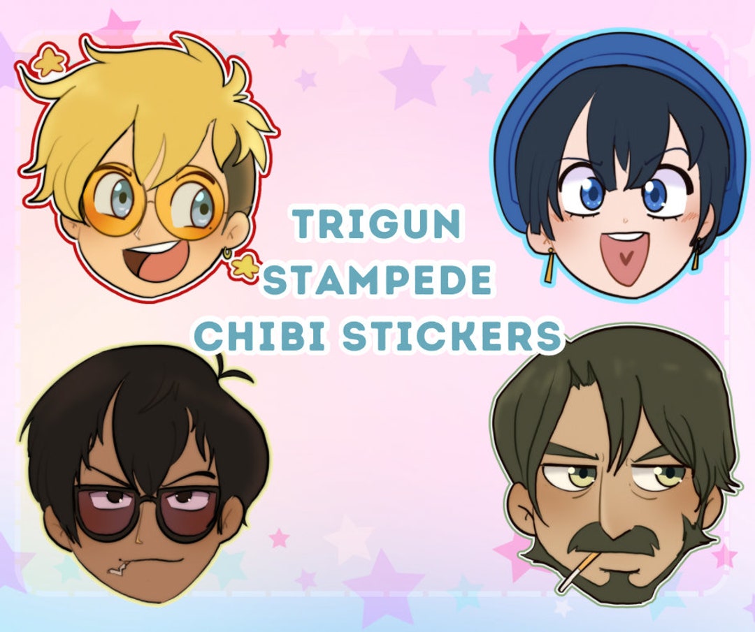 TRIGUN Chibi Anime Holographic STICKERS - Etsy