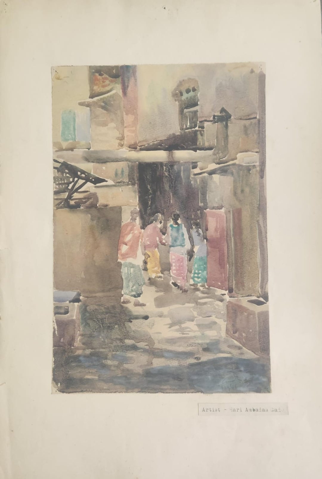 Rare Watercolour Painting on Paper Early Work of Artist H.A. Gade ...