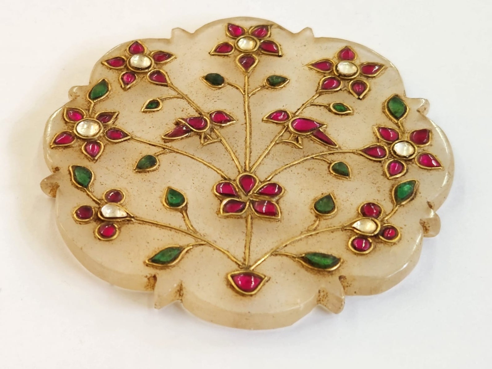 Antique Islamic Mughal Handmade Jade Stone Pendant Studded With ...