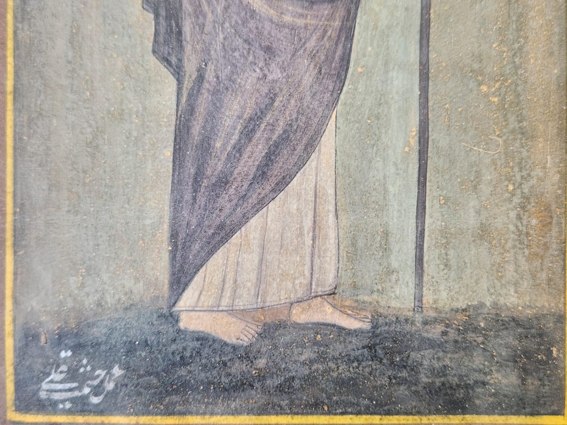 Rare Antique Islamic Mughal Miniature Handmade Painting of Sufi by ...