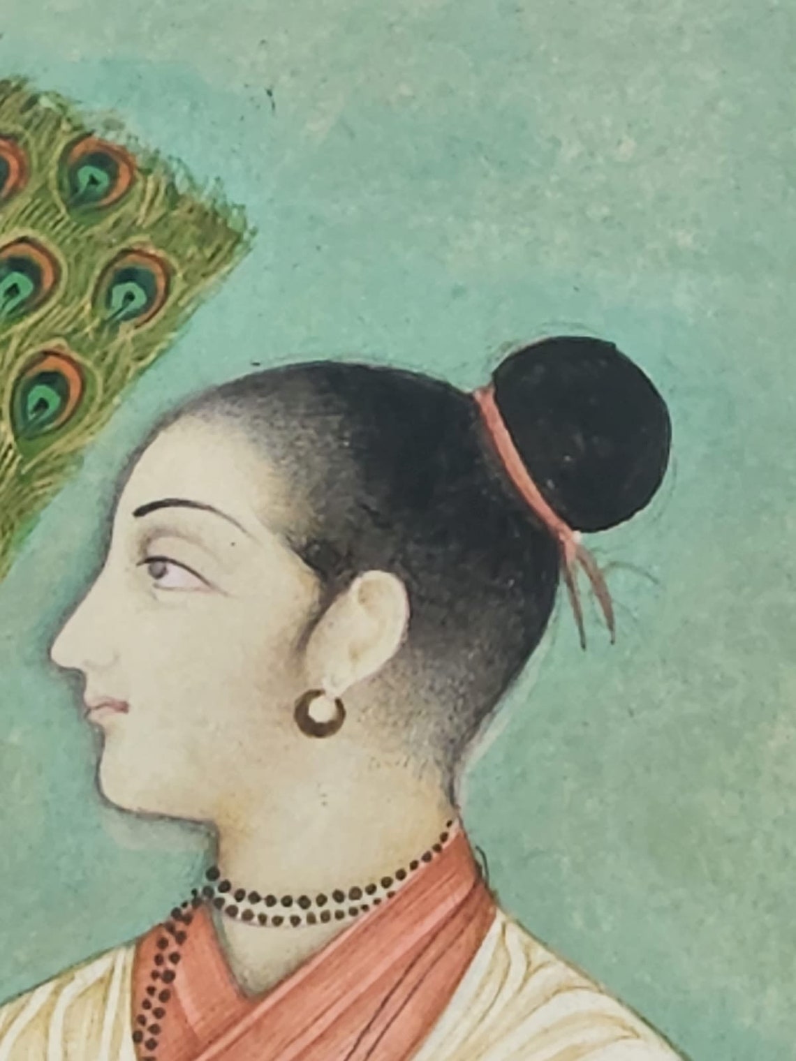 Antique Islamic Handmade Mughal Painting Depecting Sufi Having Mughal ...