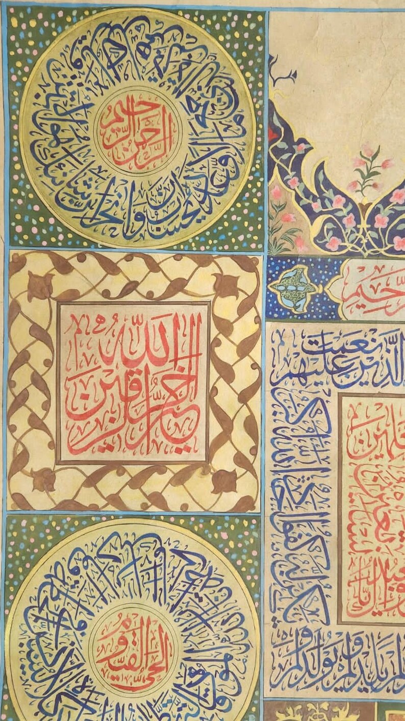 Antique Ottoman Handwritten Manuscript Islamic Calligraphy - Etsy