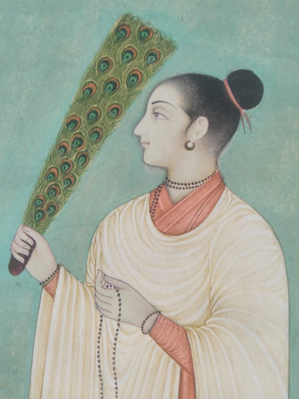 Antique Islamic Handmade Mughal Painting Depecting Sufi Having Mughal ...