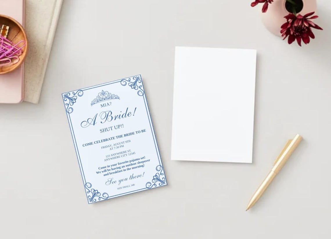 Princess Diaries Theme Bachelorette Party Invitation - Etsy