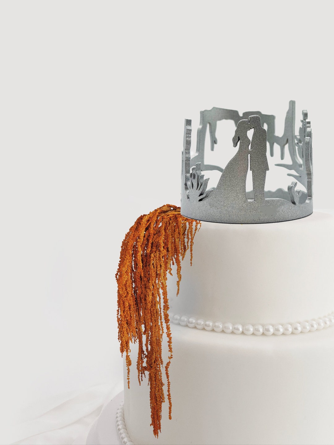 Western Desert Skyline Wedding Cake Topper | Custom Painted and ...