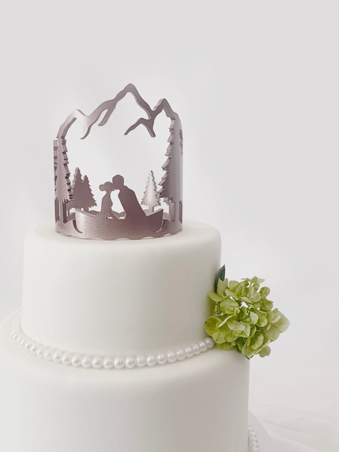 Canoe Adventure Wedding Cake Topper | Custom Painted and Engraved ...