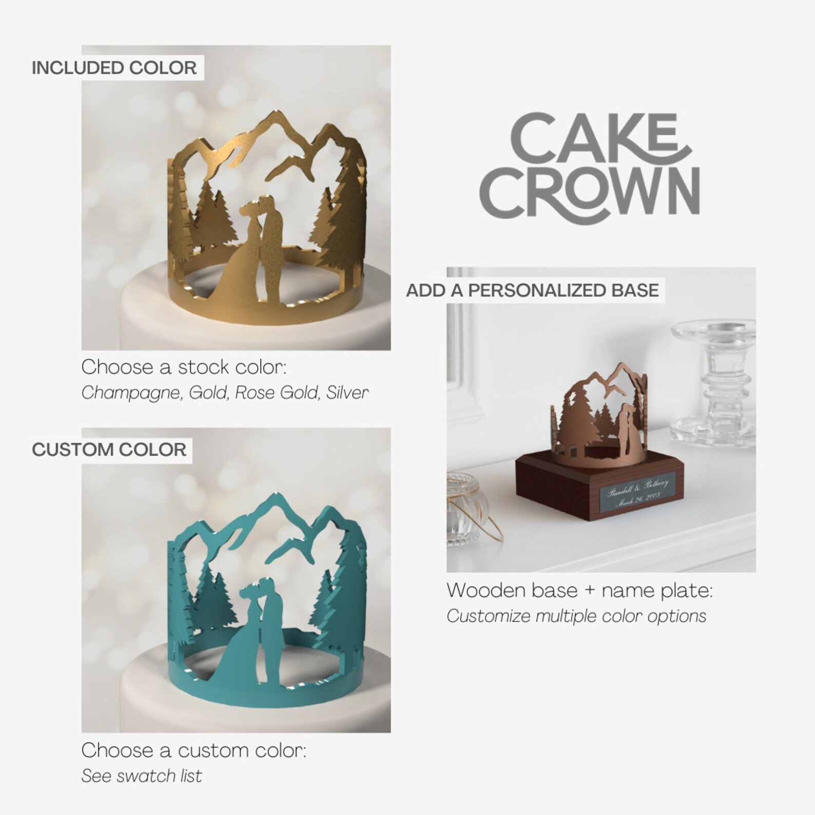 Mountain Stargazing Night Sky Wedding Cake Topper Custom - Etsy